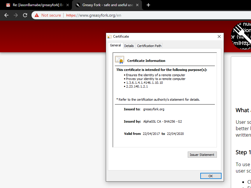 Broken Ssl When Loading Via · Issue 589 · Greasyfork Org