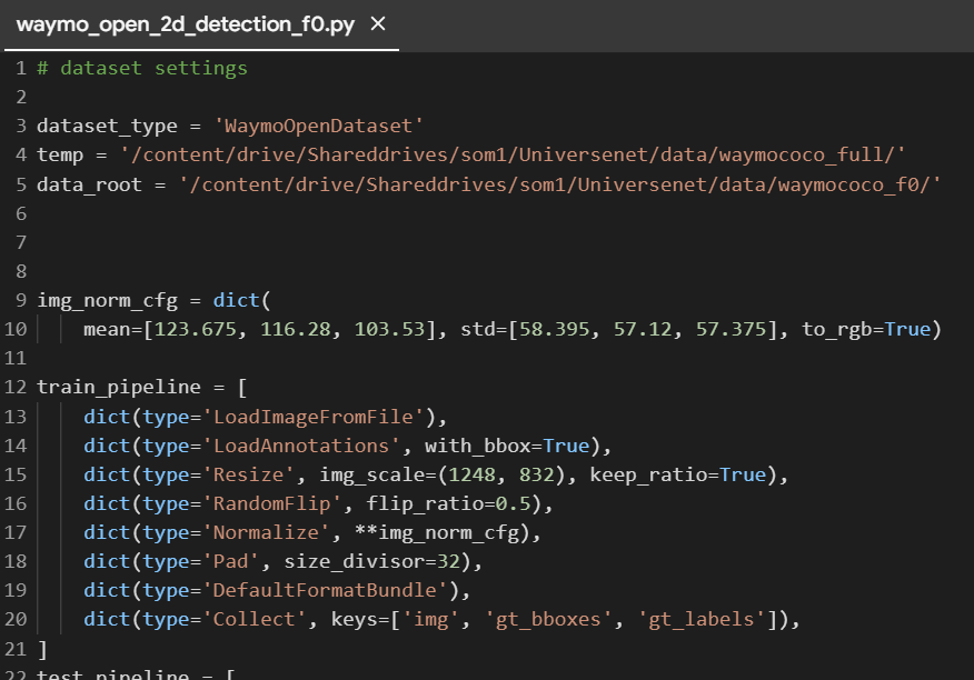 f'{obj_type} is not in the {registry.name} registry') KeyError: 'WaymoOpenDataset is not in the ...