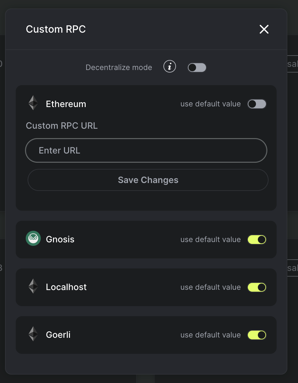 Advanced user settings - RPC override · Issue #10 · DXgovernance/davi-monorepo · GitHub