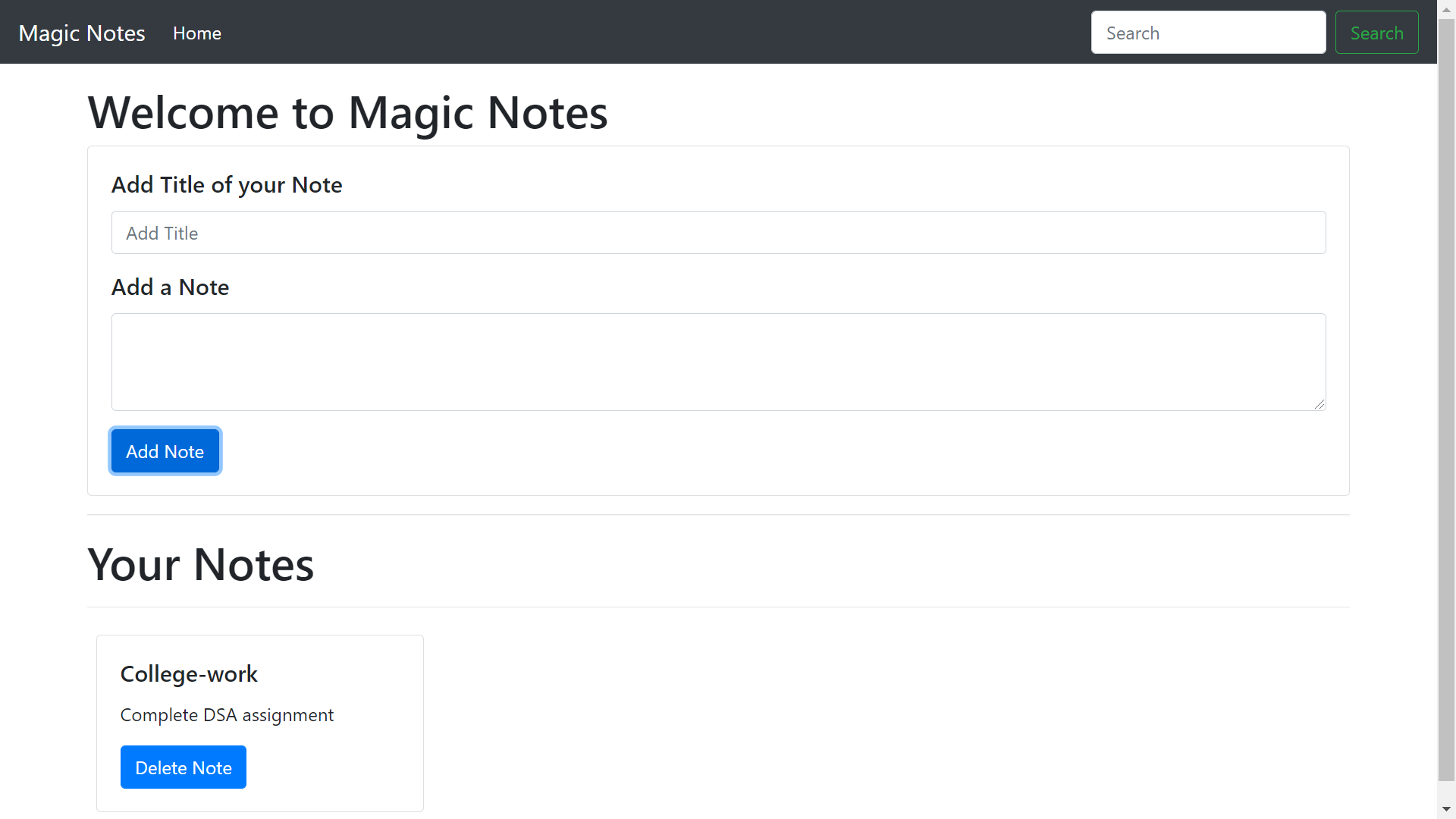 GitHub - souviknsl07/note-maker: Magic Notes, A note maker site built ...