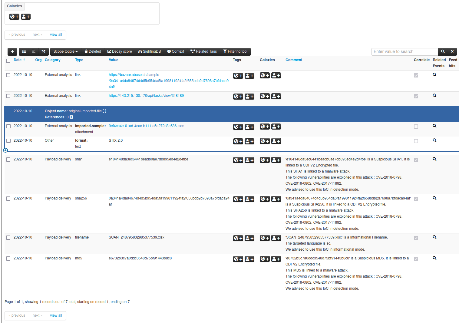 Bug Upload Stix2 1 File Vulnerabilites Are Not Displayes In The Misp Event · Issue 8652