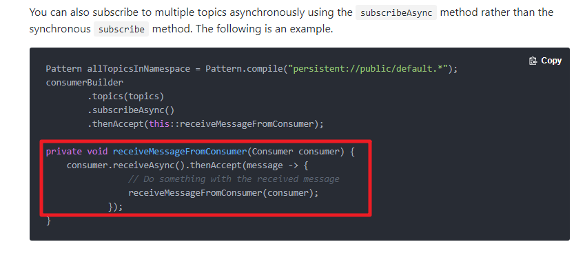 Some Errors On The Official Website Document Of Pulsar Java Client · Issue 8294 · Apachepulsar 6854