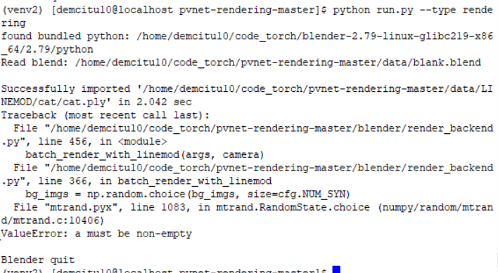 ValueError: a must be non-empty · Issue #30 · zju3dv/pvnet-rendering · GitHub