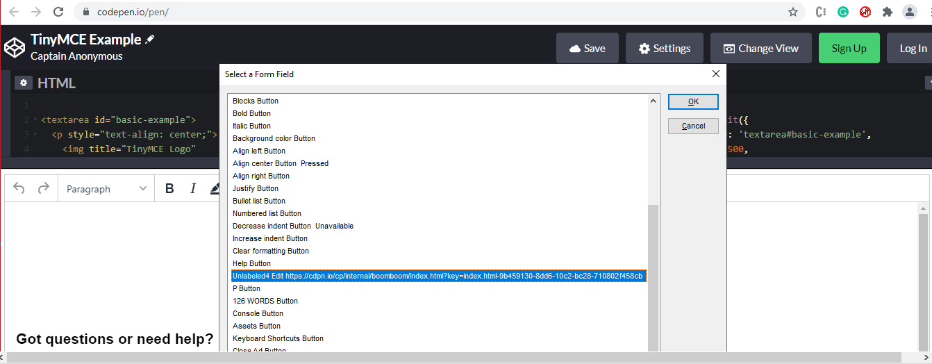 Input field announcement · Issue #6837 · tinymce/tinymce · GitHub