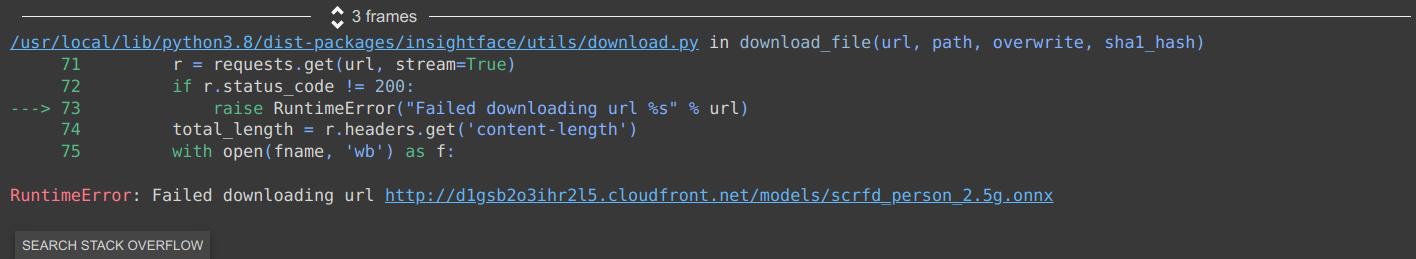 Something was wrong with modelzoo · Issue #2195 · deepinsight/insightface · GitHub