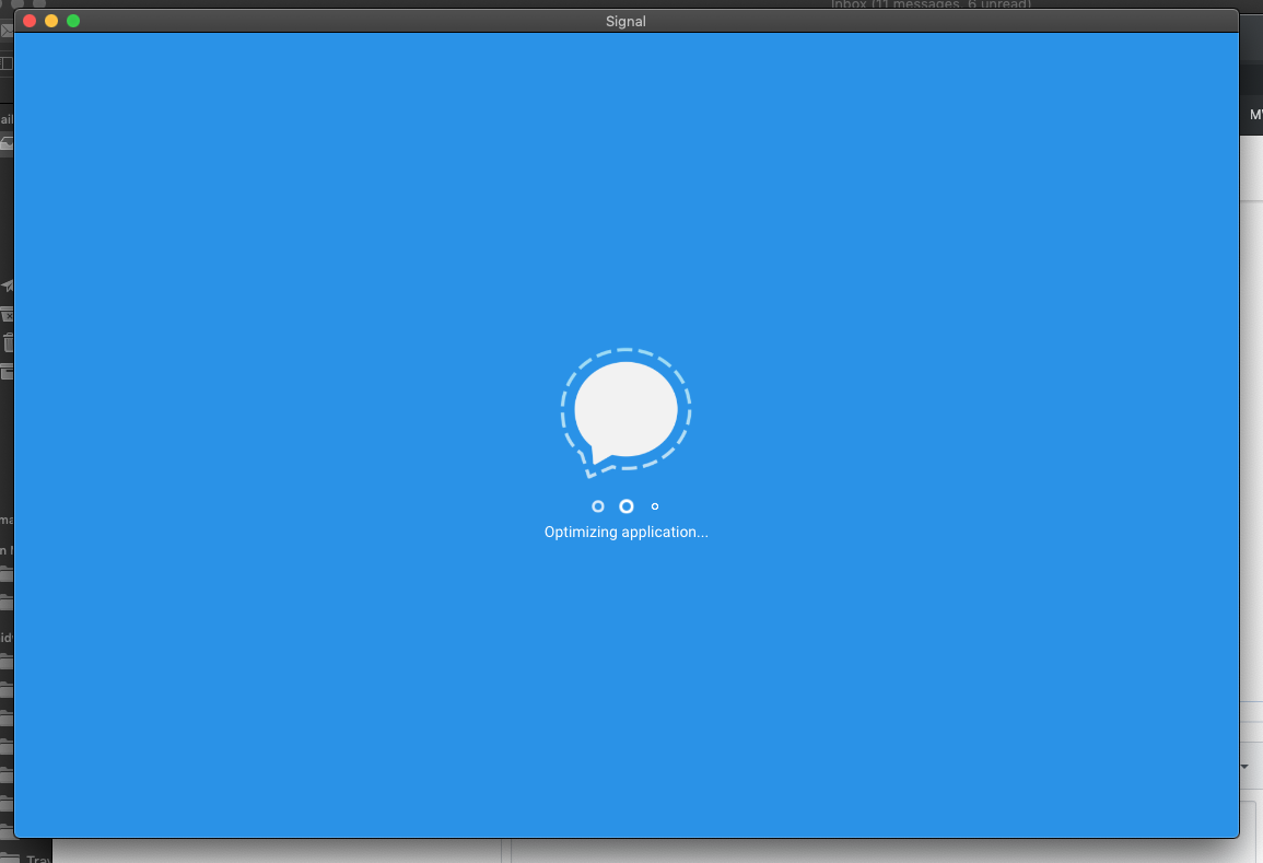 Signal is locked in "Optimizing Application" · Issue #3466 · signalapp/Signal-Desktop · GitHub