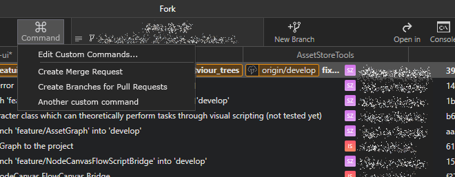 [Feature Request] Custom Commands · Issue #843 · fork-dev/TrackerWin · GitHub