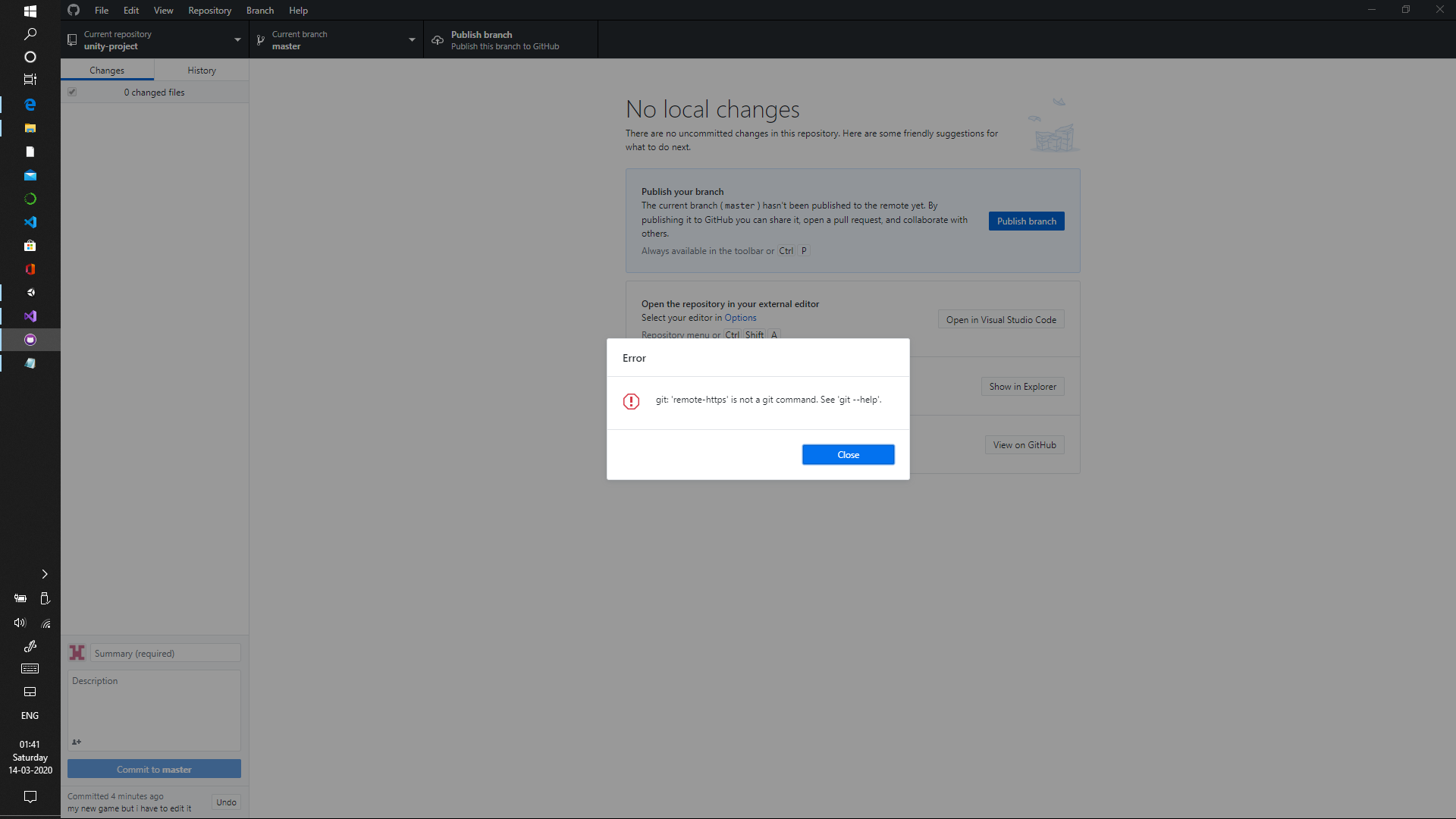 It Has Committed It But It Is Not Publishing To My Remote Repo · Issue 9275 · Desktopdesktop