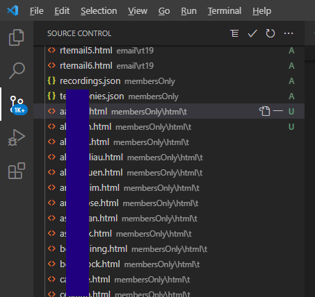 Not all Staged files have the A indicator · Issue #163254 · microsoft/vscode · GitHub
