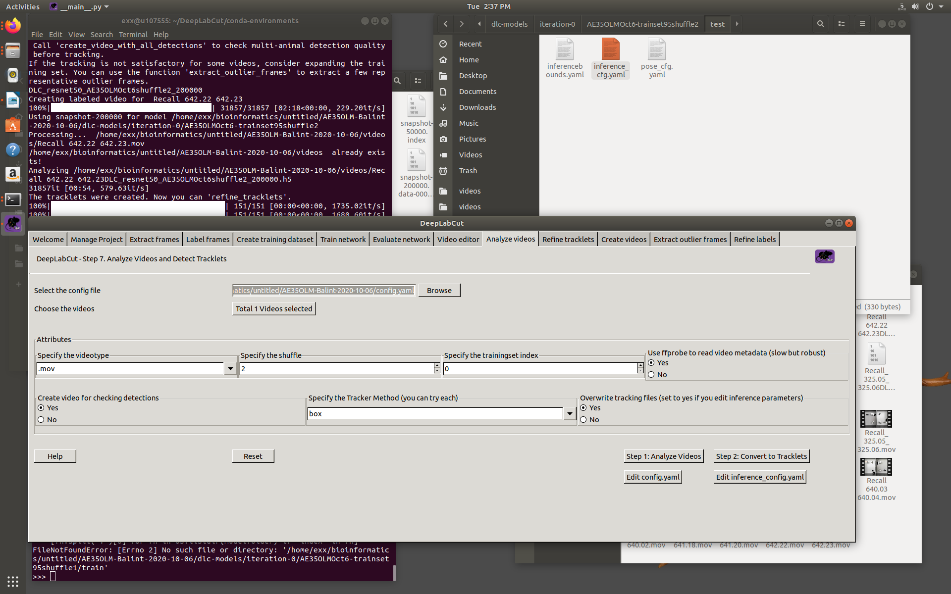 Unable to extract/refine tracklets, output h5 file contains all nan · Issue #949 · DeepLabCut ...