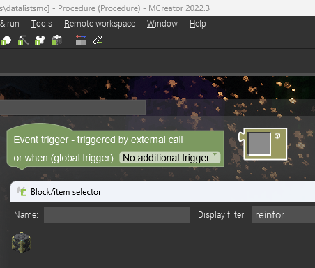 Missing Block in Block/Item Selector · Issue #3299 · MCreator/MCreator · GitHub