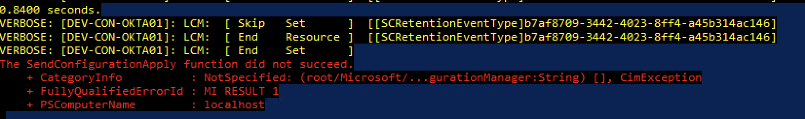 The Sendconfigurationapply Function Did Not Succeed · Issue 2224 · Microsoftmicrosoft365dsc