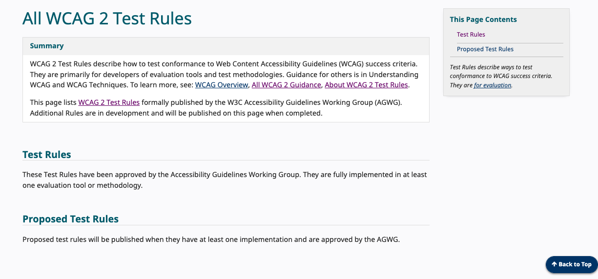 ACT index page no longer listing rules · Issue #88 · w3c/wai-minimal-header-design · GitHub