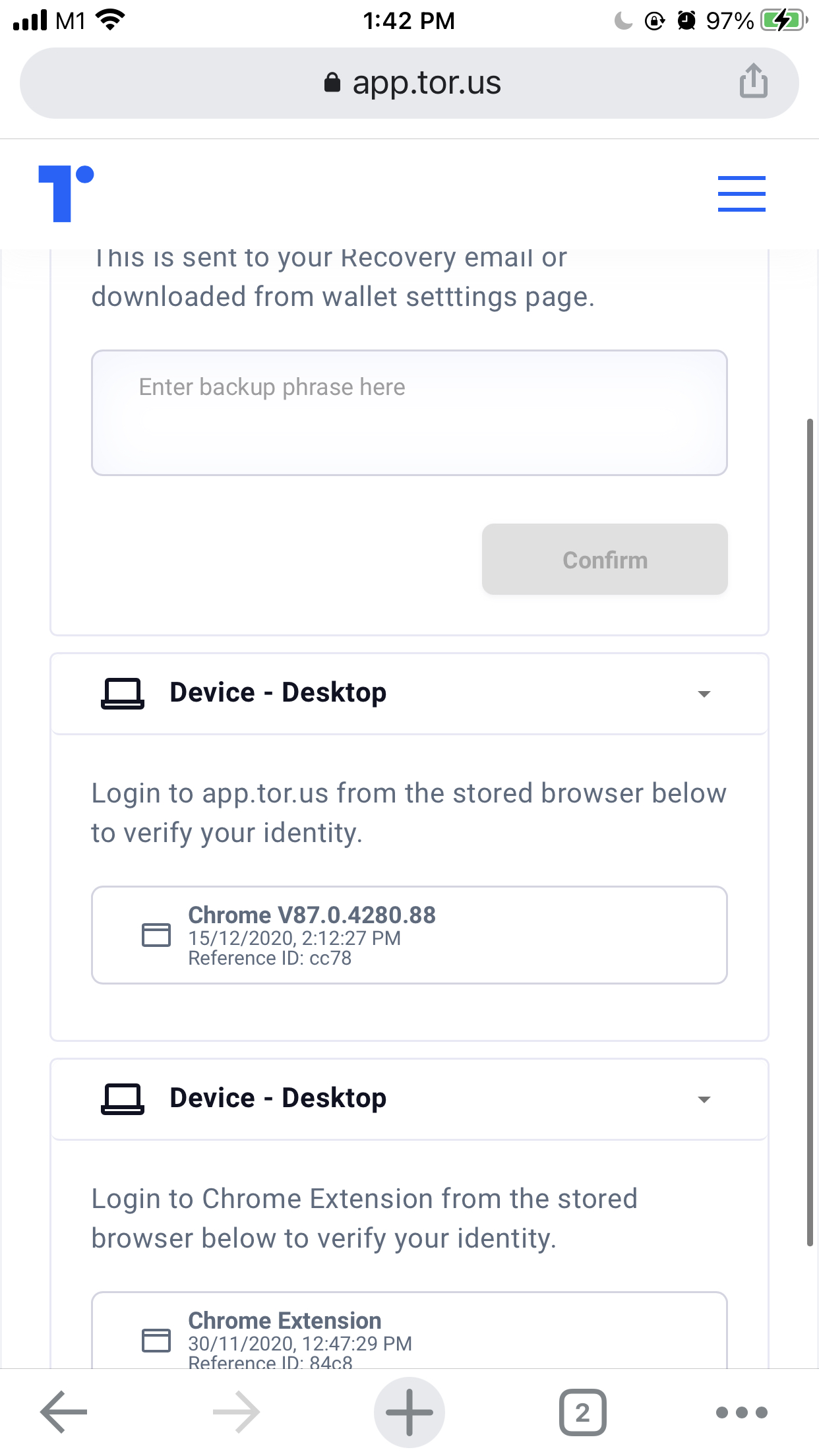 Cannot Recover Key Error Message · Issue 1386 · Torusresearchtorus Website · Github
