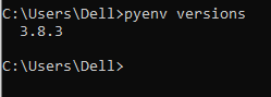 bug: After installation and setting the python version it doesn't activate the set python ...