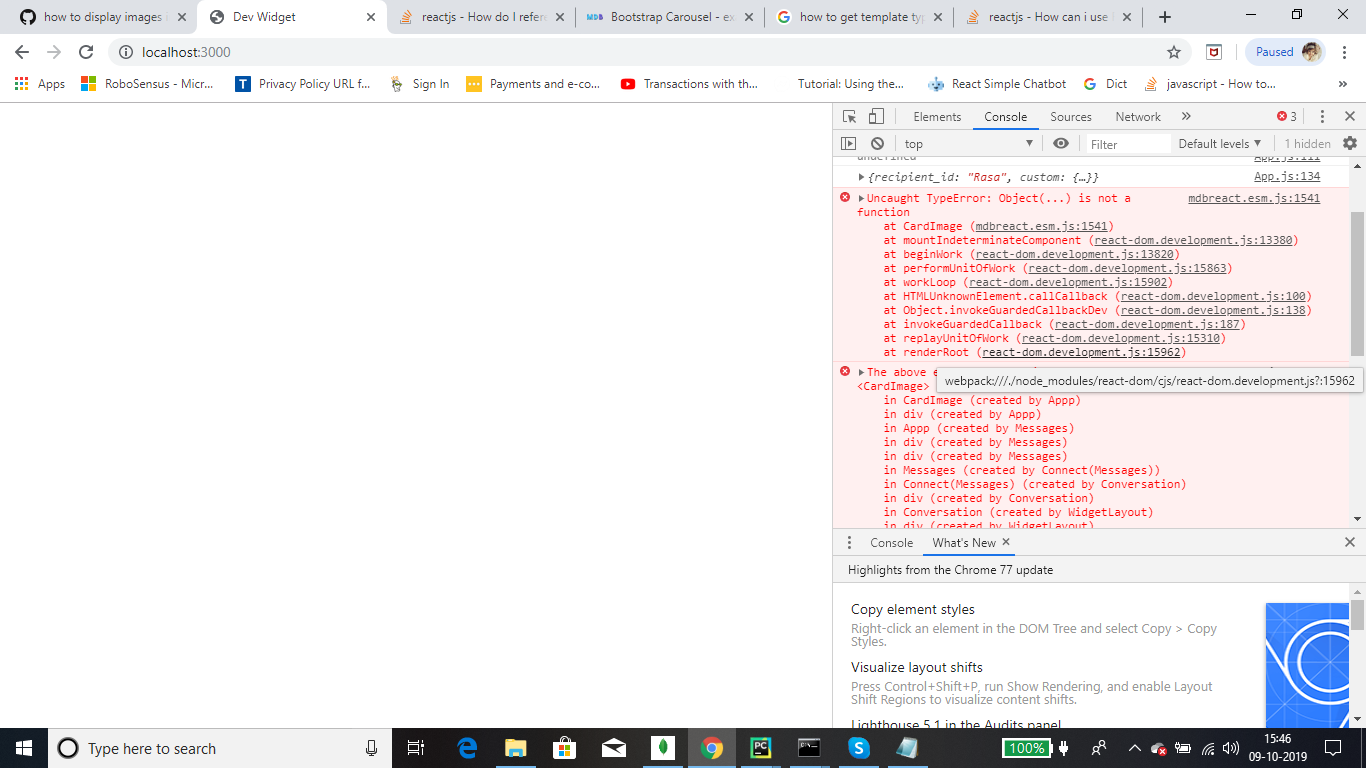 how to display images in chat bot using custom Component .Any example ...
