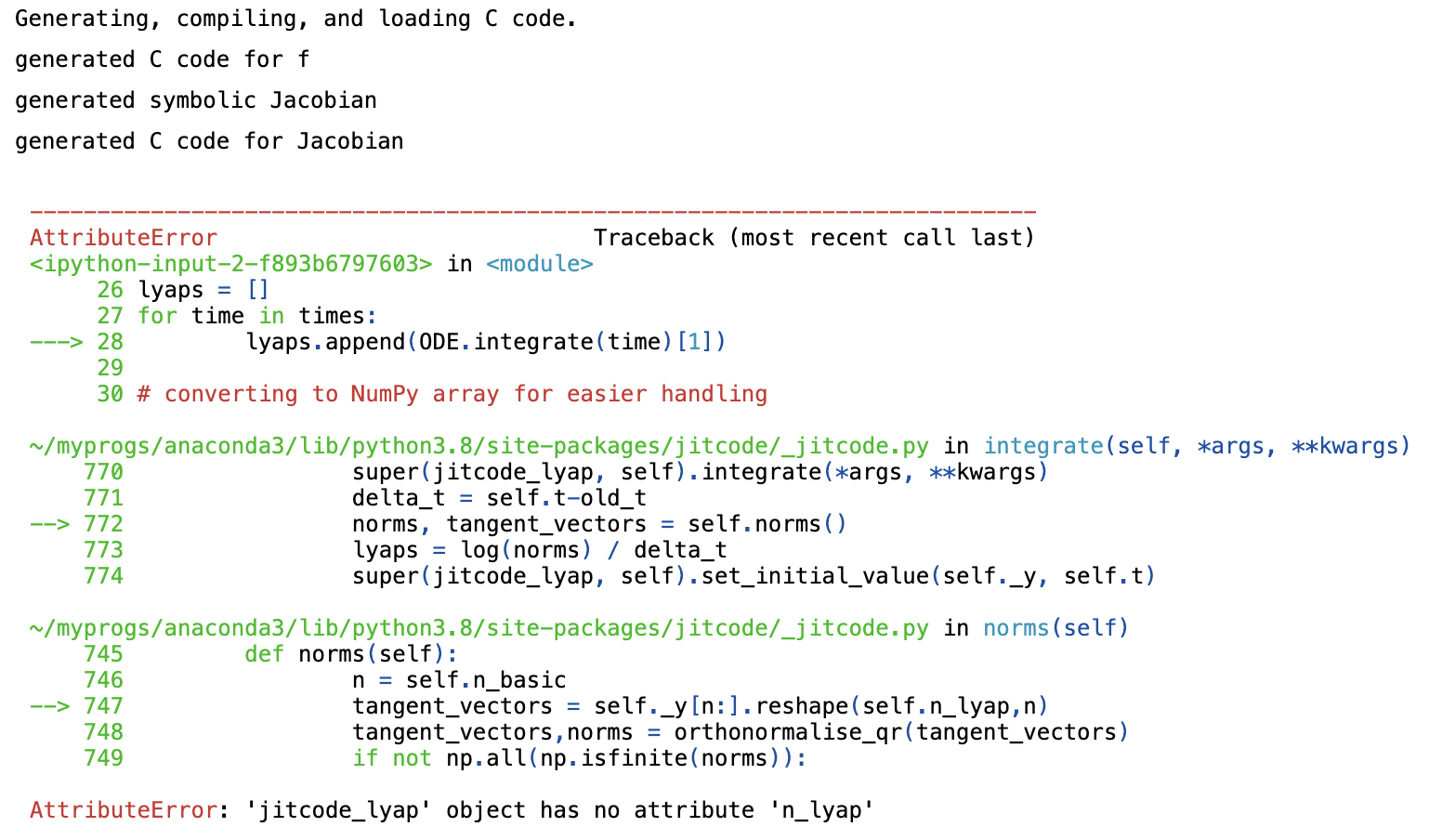 Attributeerror Jitcodelyap Object Has No Attribute Nlyap · Issue 38 · Neurophysik 