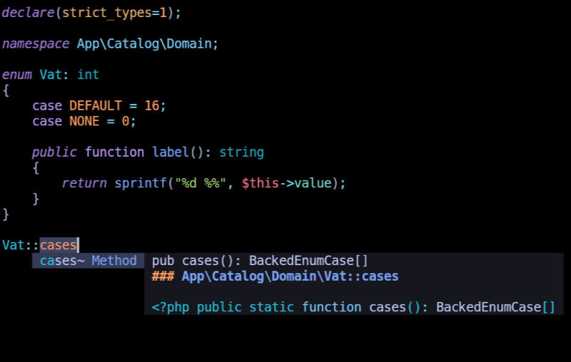 Method "cases" does not exist on class My\Beautiful\Enum · Issue #2378 · phpactor/phpactor · GitHub