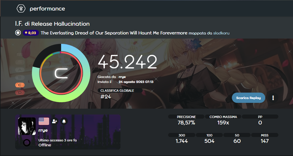 Lazer replays downloaded from lazer.ppy.sh show score as 0 inside lazer ...