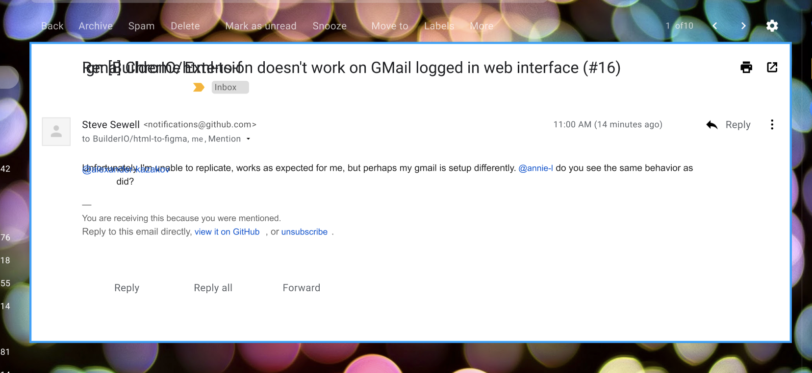 Chrome Extension doesn't work on GMail logged in web interface · Issue #16 · BuilderIO/figma ...