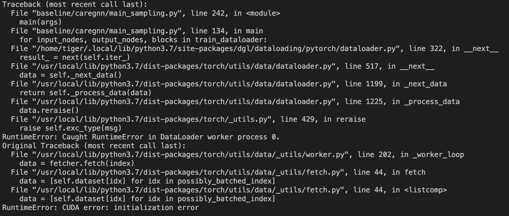 I can not set 'num_workers=4' in dgl/examples/pytorch/caregnn/main_sampling.py line 42 · Issue ...