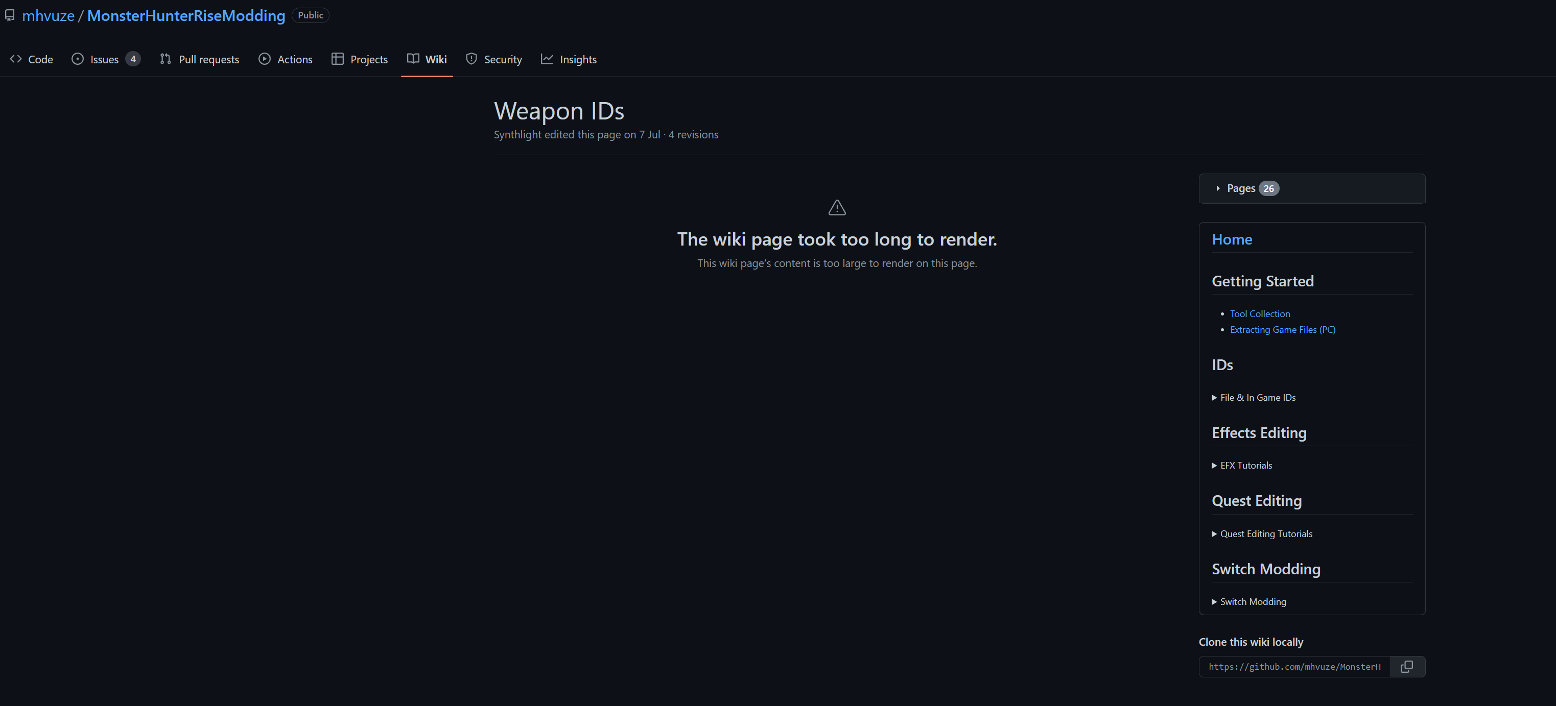 Weapon id page too long to render · Issue #21 · mhvuze ...