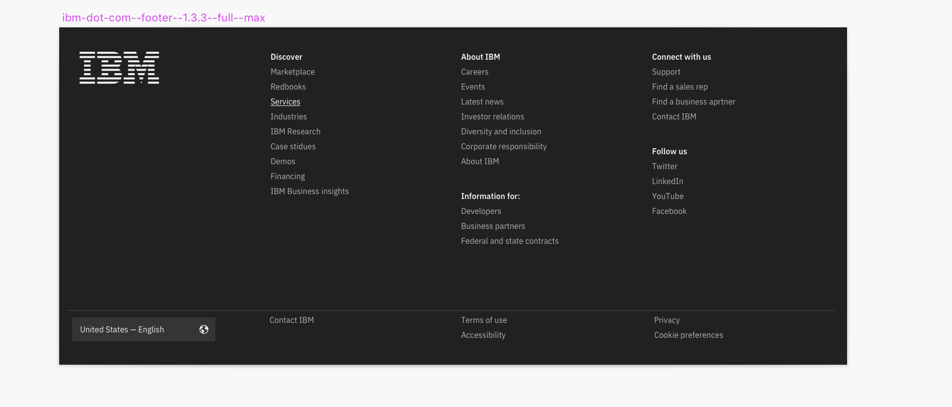 Component: Footer layout design update · Issue #860 · carbon-design ...