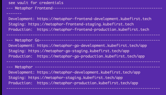 Metaphor URLs should have (/app) at the end · Issue #1153 · konstructio/kubefirst · GitHub