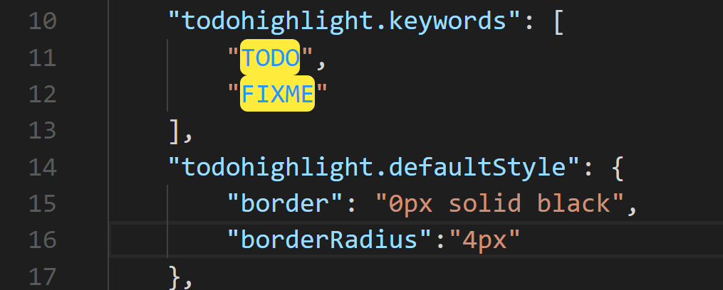 possible to add "border-radius": ? property ? · Issue #40 · wayou/vscode-todo-highlight · GitHub