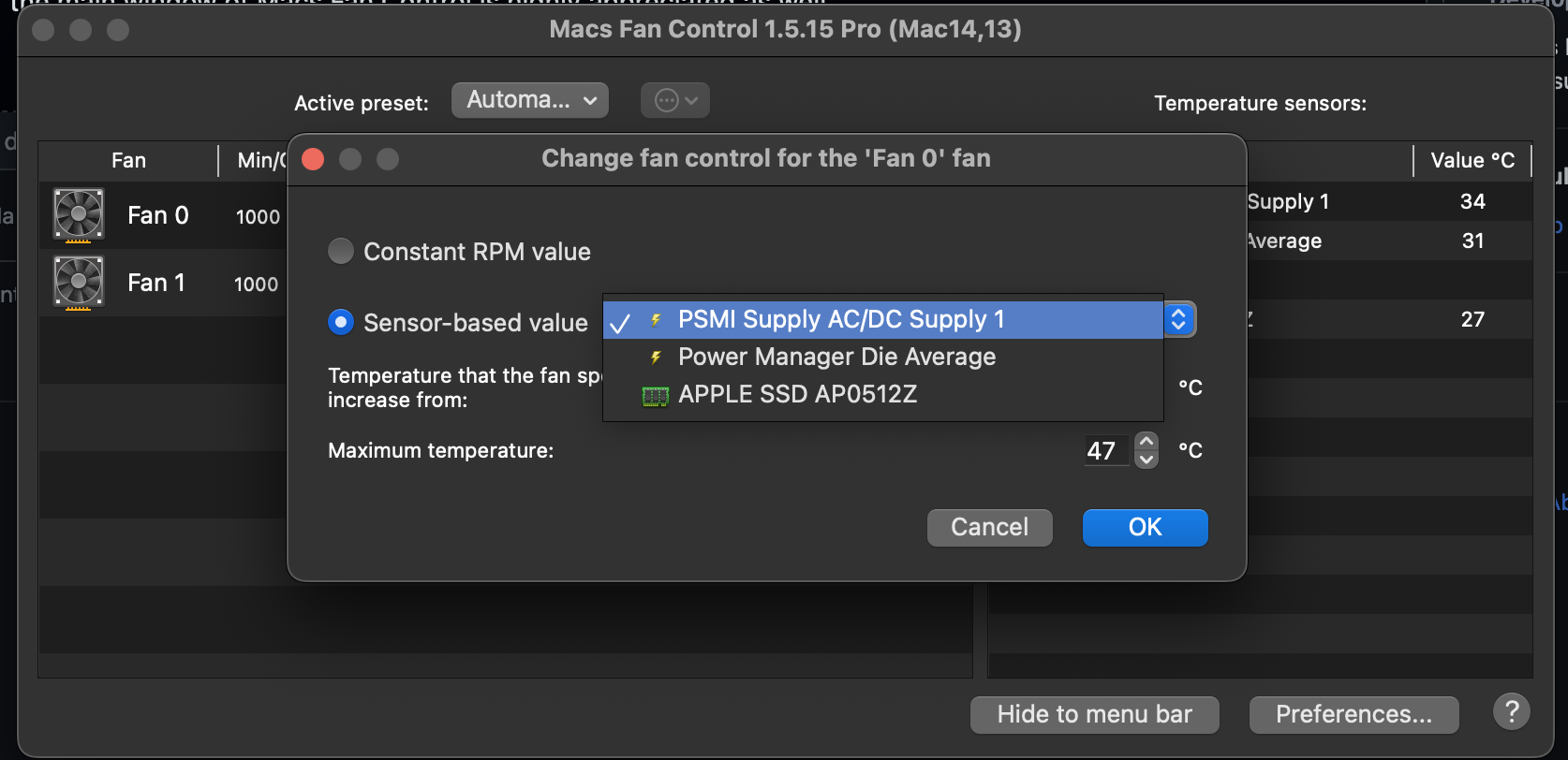 Mac Studio M2 Max CPU Sensors Not Avaiilable · Issue #688 · crystalidea/macs-fan-control · GitHub