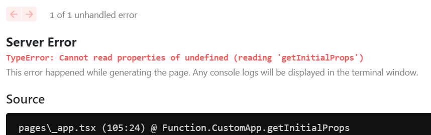 Cannot read properties of undefined (reading 'getInitialProps') · Issue #36221 · vercel/next.js ...