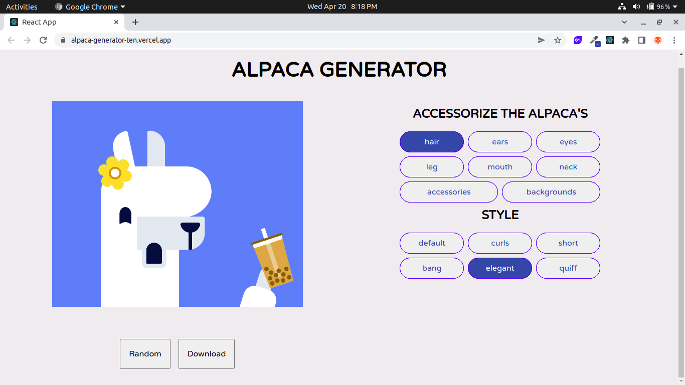 GitHub - jakusha/alpaca-generator