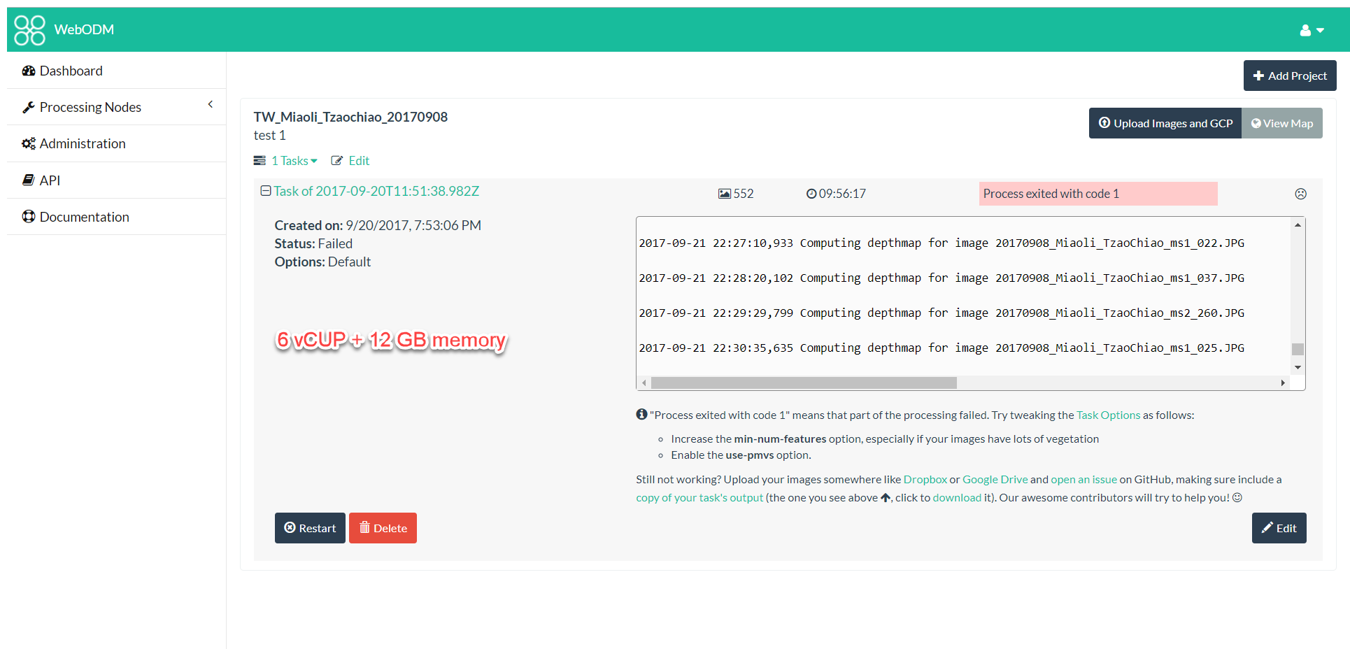Any limit on maximum number of file uploads or total file size? · Issue #290 · OpenDroneMap ...