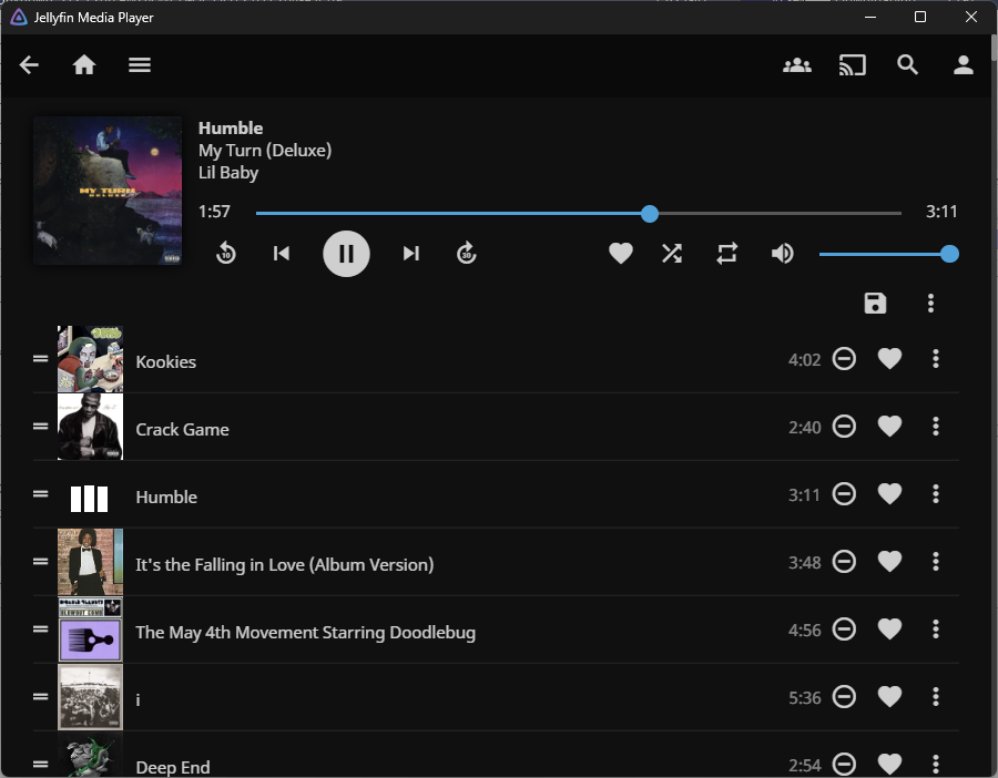 Add song timer and song length to bottom player controls when playing ...