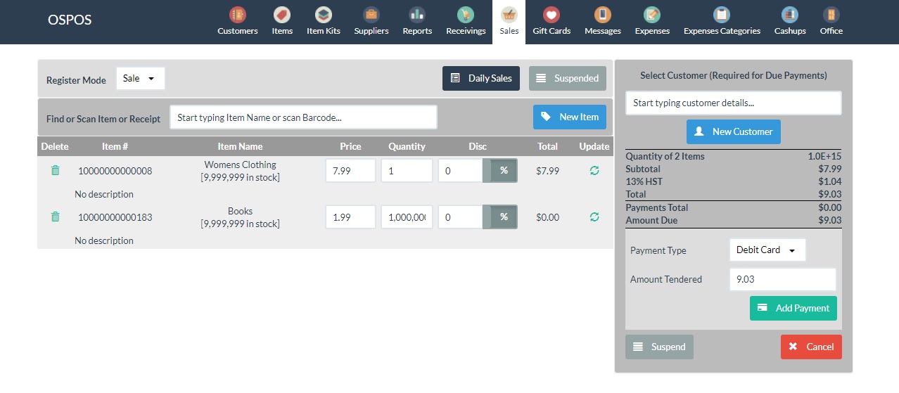 Limit number of digits in quantity box of Sales module · Issue #3004 ...