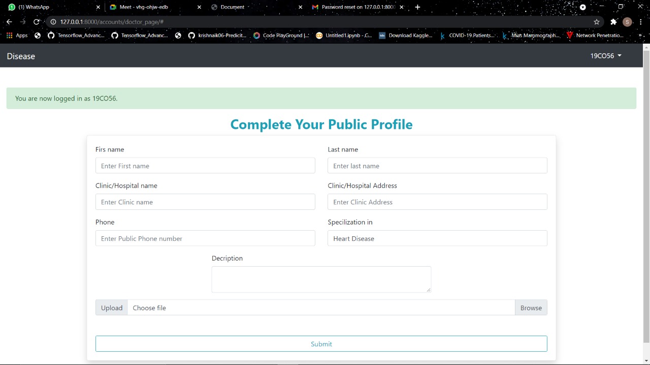 Github Aman3786 Disease Prediction Using X Ray Mri This Is A Web