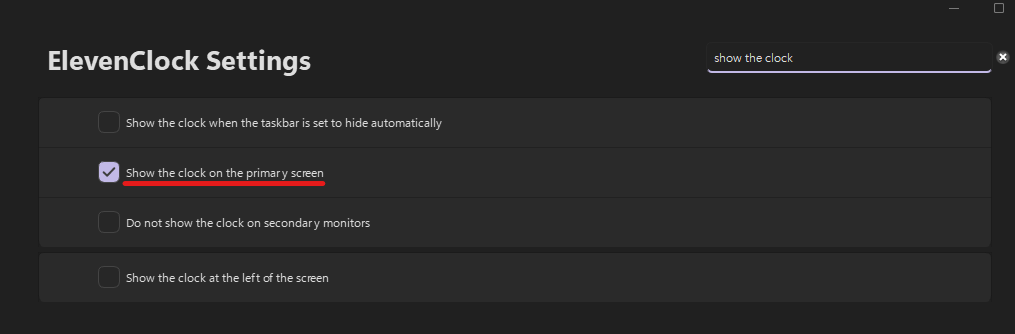 Option to prevent display on primary monitor · Issue #588 · marticliment/ElevenClock · GitHub