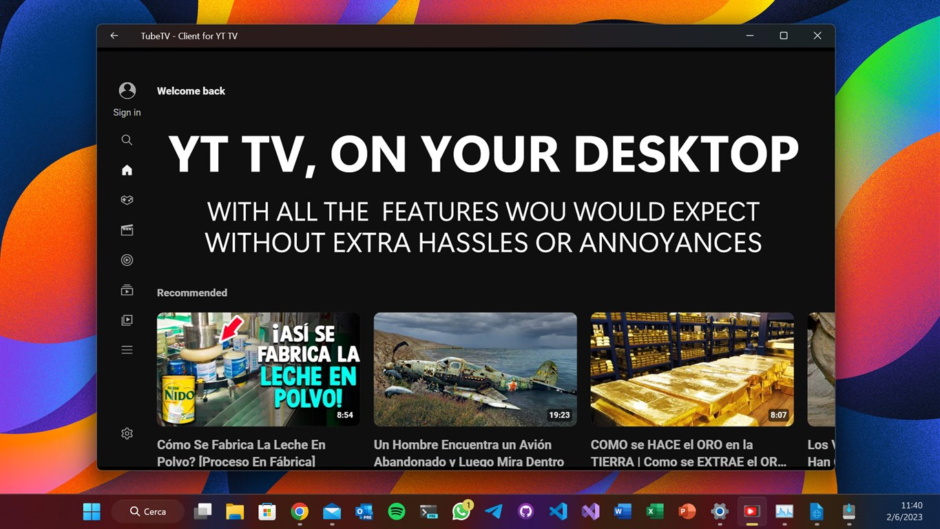 GitHub - marticliment/Youtube-TV-Client: A Youtube TV Client for Windows Computers