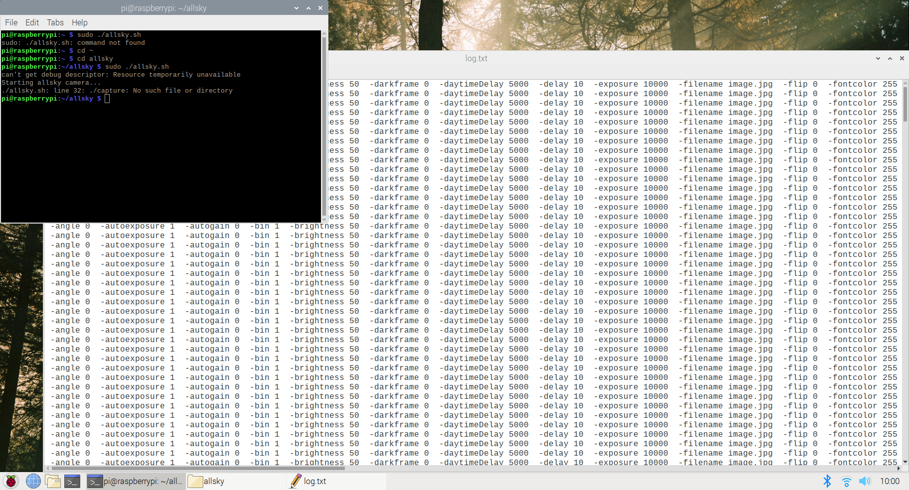 allsky.sh (code exited status 127) · Issue #102 · AllskyTeam/allsky · GitHub