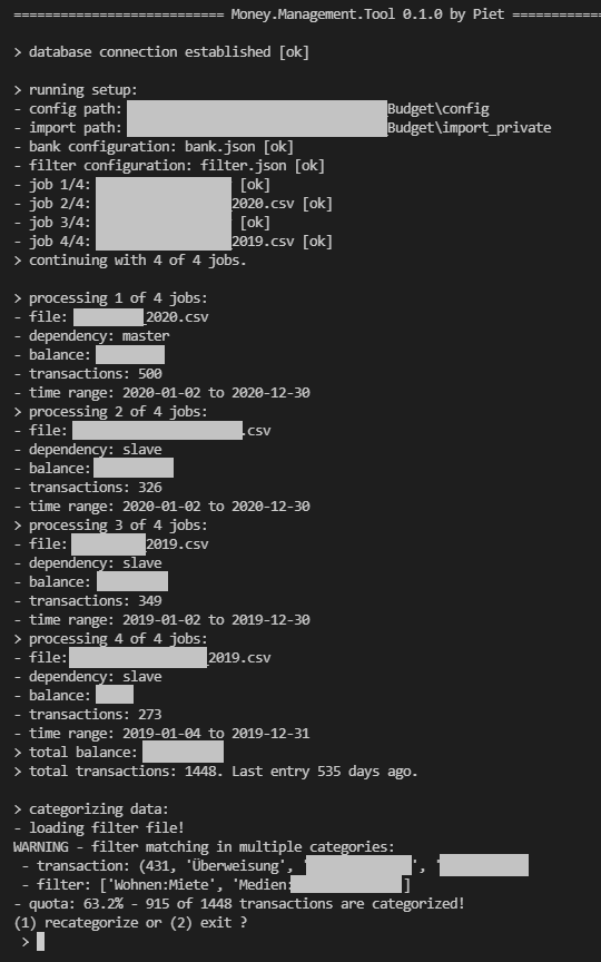 GitHub - PietOnHub/2020_MoneyManagementTool: Tool for interactive parsing, categorizing and ...