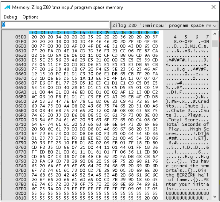 feature request: display memory address of selected character/data in ...