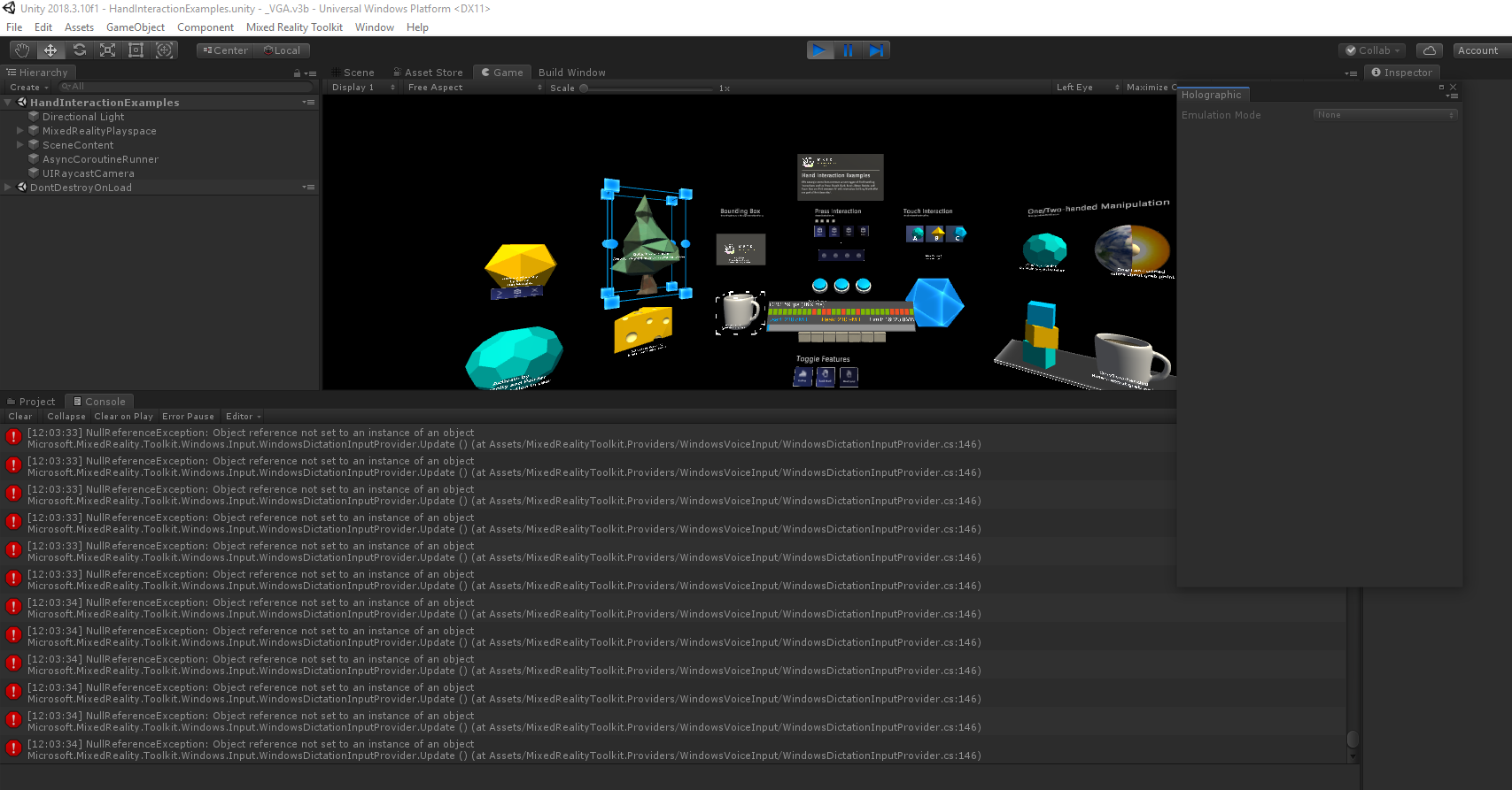 In-Editor Input Simulation not working · Issue #3883 · microsoft/MixedRealityToolkit-Unity · GitHub