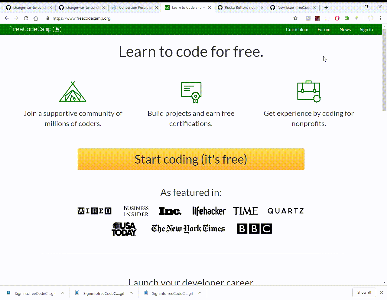Nav styling on freecodecamp.auth0.com does not match production or beta site · Issue #35229 ...