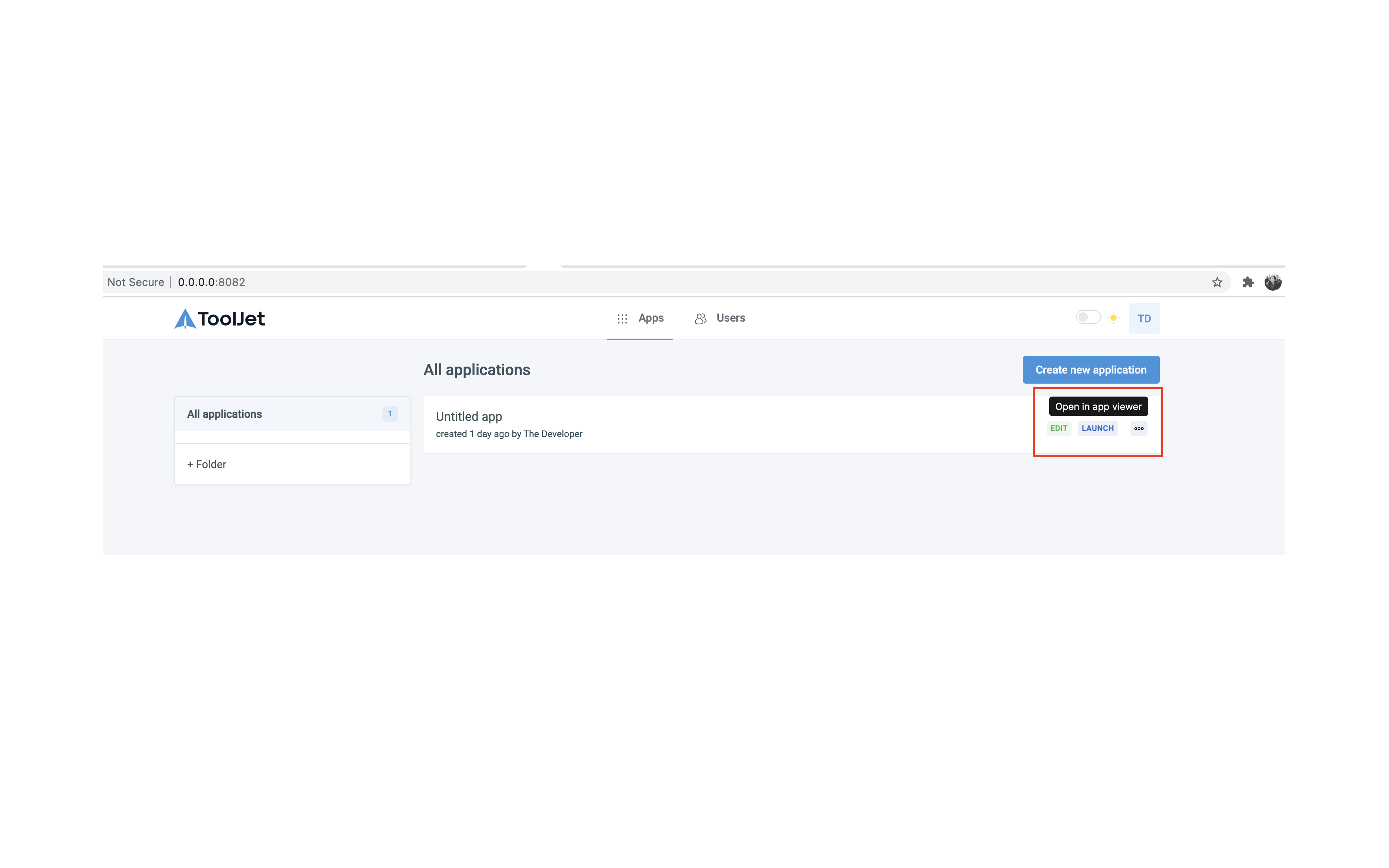 'Launch' button on dashboard should be disabled if app is not saved with an assigned version ...