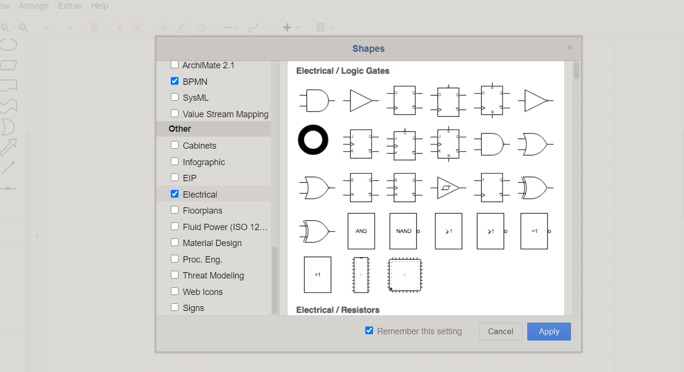 The icons in the preview of the shape library are too small · Issue ...