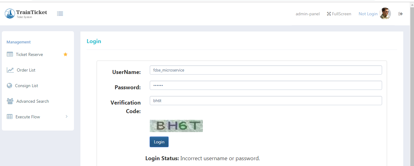 登陆密码错误 · Issue #105 · FudanSELab/train-ticket · GitHub