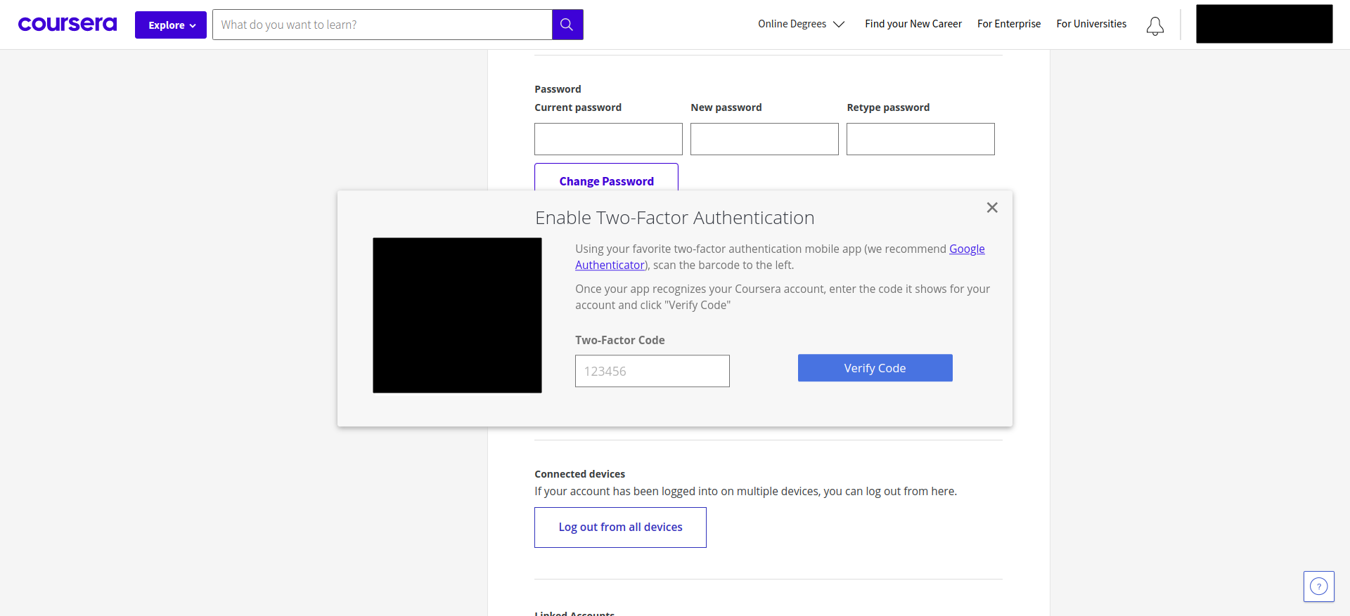 Update Coursera · Issue #7108 · 2factorauth/twofactorauth · GitHub