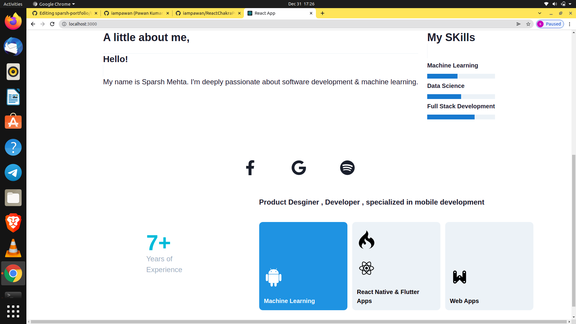 GitHub - Sparsh09/sparsh-portfolio: Portfolio website created using chakra ui