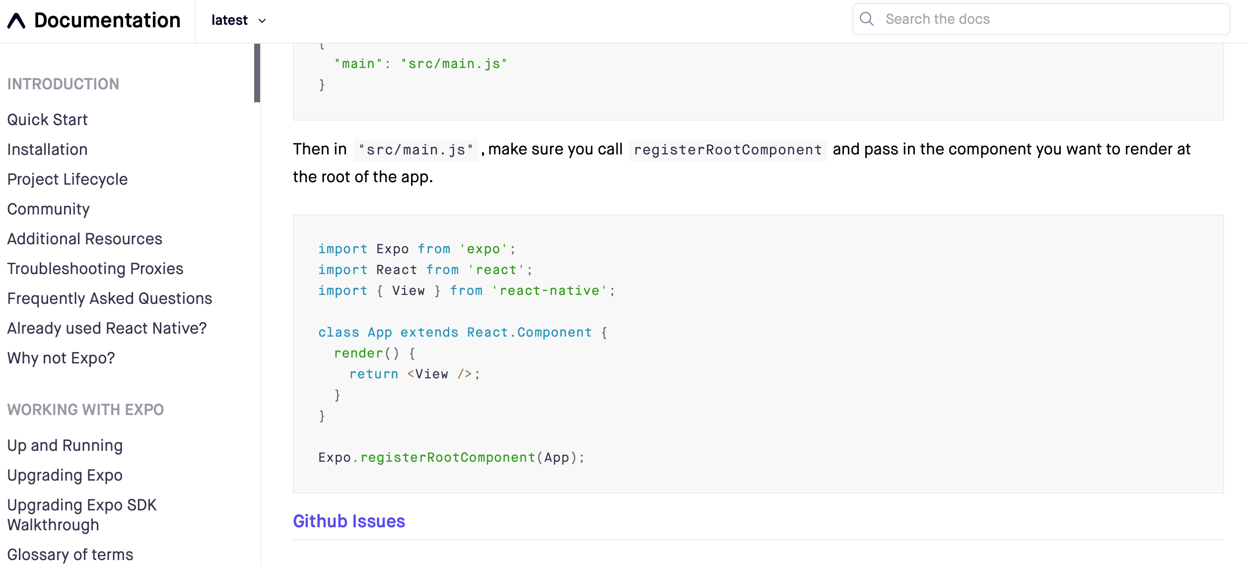 Docs on main app file rename don't work · Issue #3554 · expo/expo · GitHub