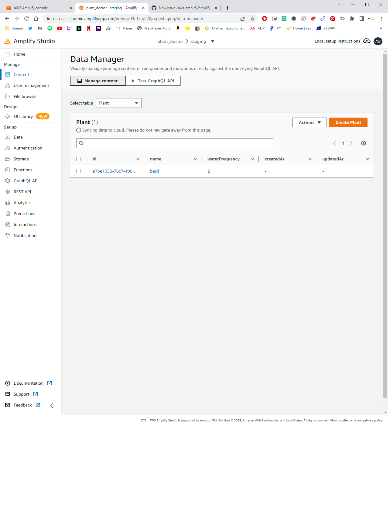 Amplify Data Manager not creating models · Issue #854 · aws-amplify/amplify-studio · GitHub